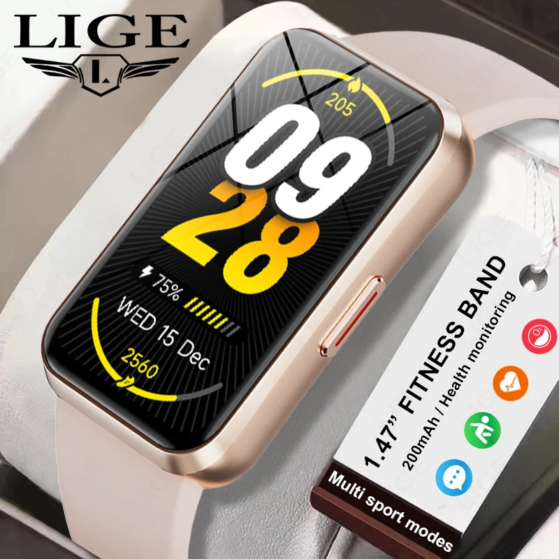 LIGE-reloj-inteligente-para-hombre-y-mujer-accesorio-de-pulsera-resistente-al-agua-IP68-con ...