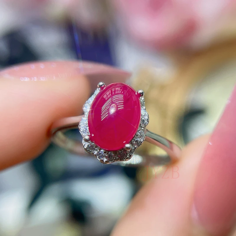 Custom-natural-Burmese-ruby-Japanese-delicate-retro-Royal-925-silver ...