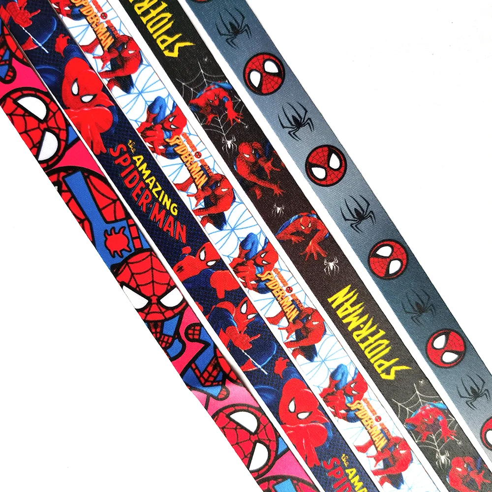 19MM 5 Yards Marvel Hero SpiderMan Cartoon Satin Ribbon Silk Polyester ...