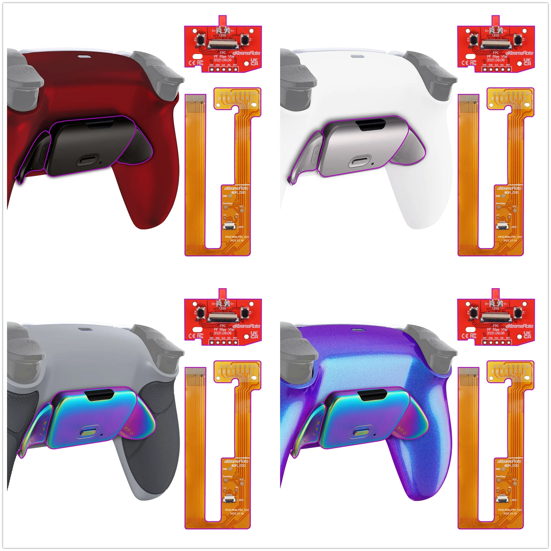eXtremeRate Real Metal Buttons (RMB) Version RISE Remap Kit for PS5 ...