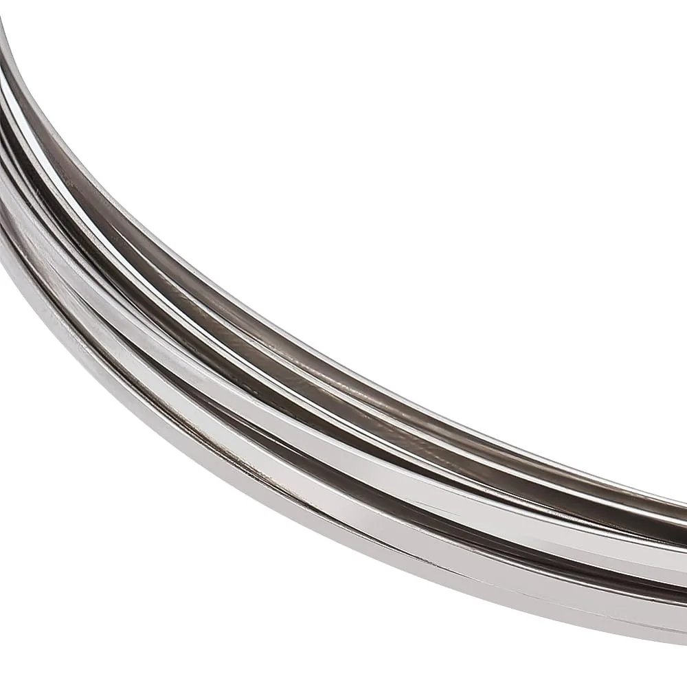 21 Gauge Stainless Steel Flat Wire, 23 Feet 2.6mm Wide Metal Craft Wire ...
