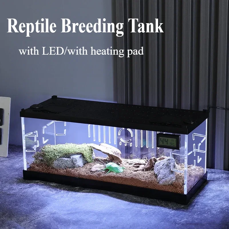 Reptile-Acrylic-Breeding-Box-with-LED-Lizards-Snakes-Winter-Incubator ...