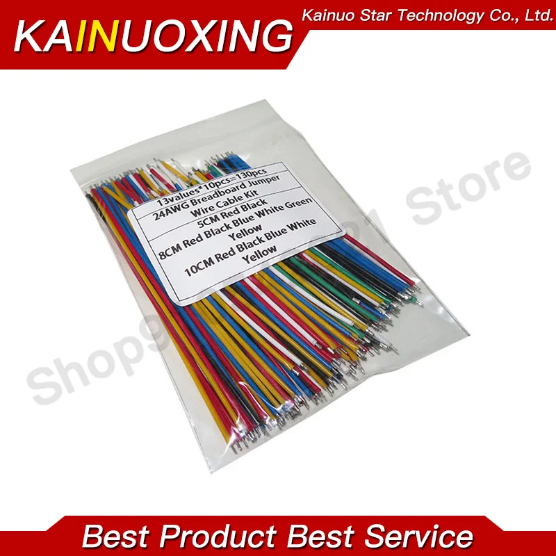 130Pcs-24AWG-Breadboard-Jumper-Wire-Cable-Kit-Tin-Plated-PCB-Solder ...