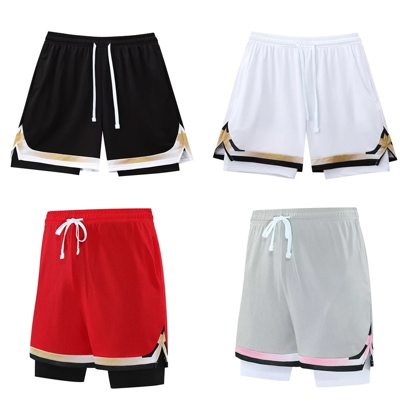 American Fake Two Three-point Shorts Men Summer Basketball Breathable ...