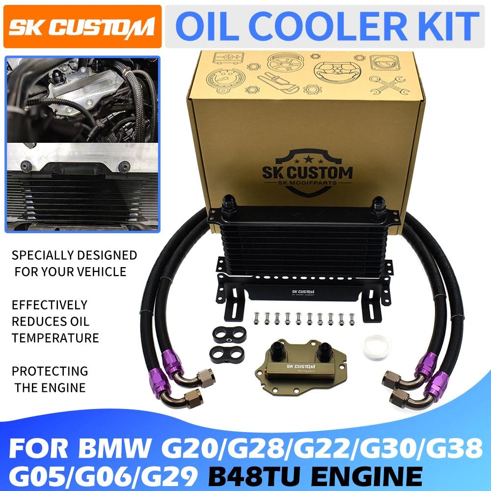 SK CUSTOM For BMW B46 B48 Engine Oil Cooling Kit G20 G28 G38 G32 G42 ...