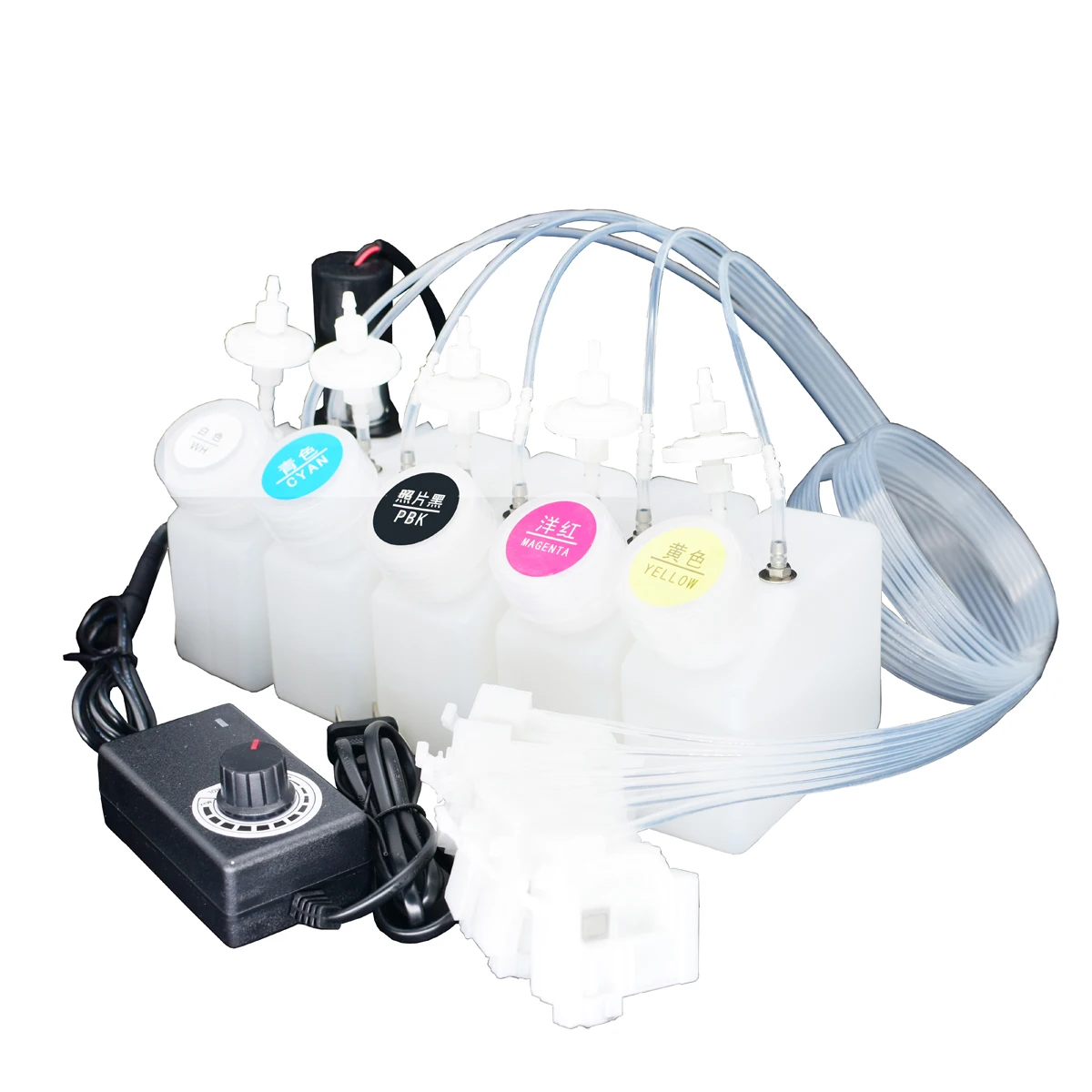 DTF CISS L1800 R1390 1400 1500W L805 1430 1410 White Ink Ciss System With Stirrer Mixer 250ml ...