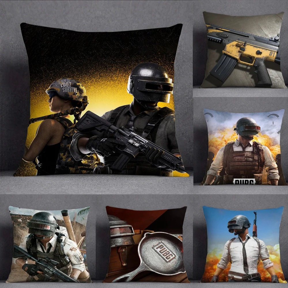 Game P-PUBG B-BATTLEGROUNDS Pillow Case Square Double-Sided Printing ...