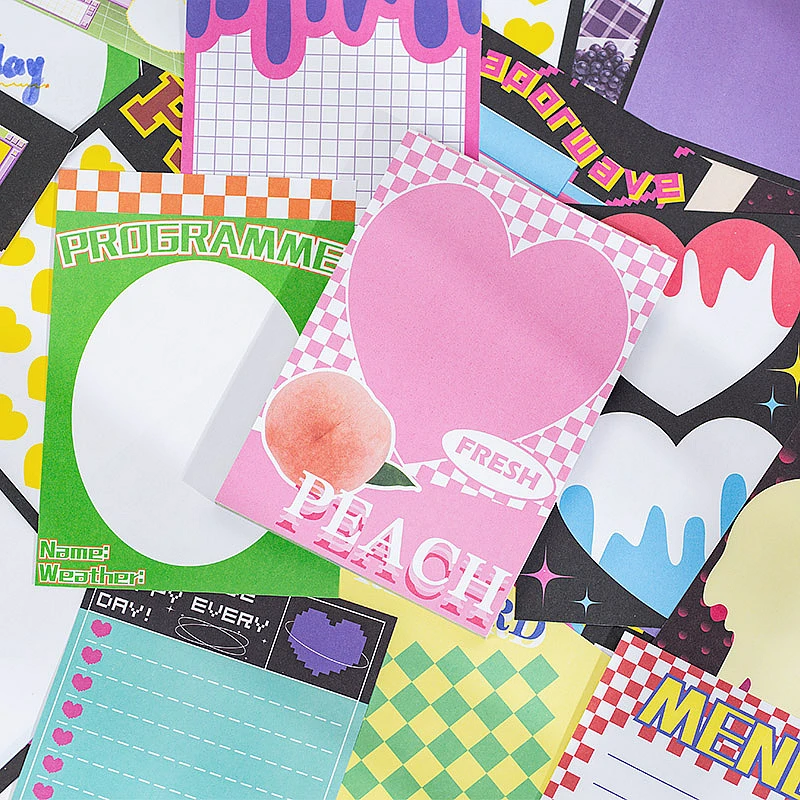 60-Sheets-Ins-Creative-Stitching-Color-Pattern-Memo-Pad-Student-Diary ...