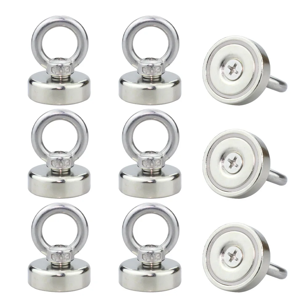 10 Pcs D20mm Magnetic Hooks Heavy Duty Wall Hooks Hanger Super Strong ...