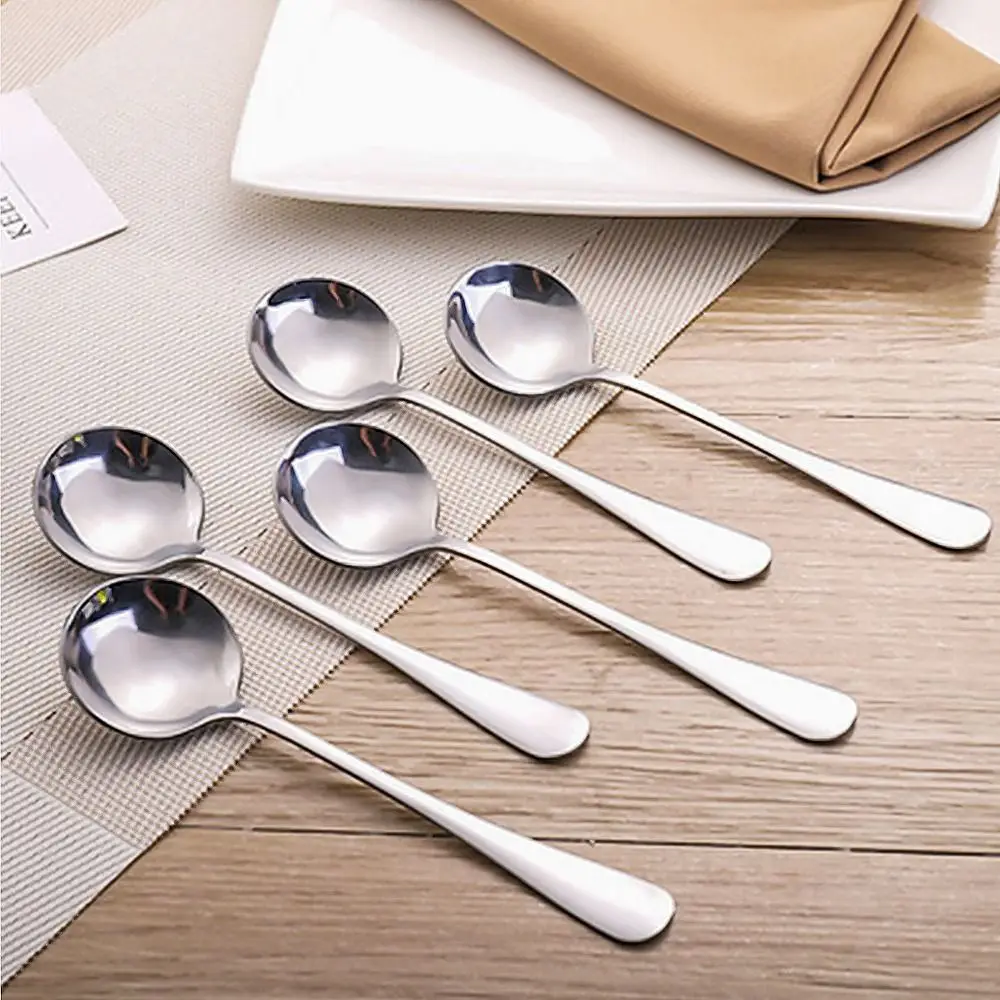 1PCS-17cm-Stainless-Steel-Round-Soup-Spoons-Coffee-Stirring-Spoon ...