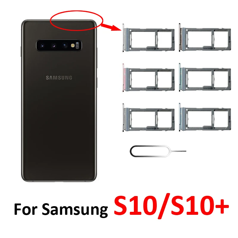 SIM-Card-Chip-Tray-Slot-For-Samsung-Galaxy-S10-Plus-S10-G973-G975 ...
