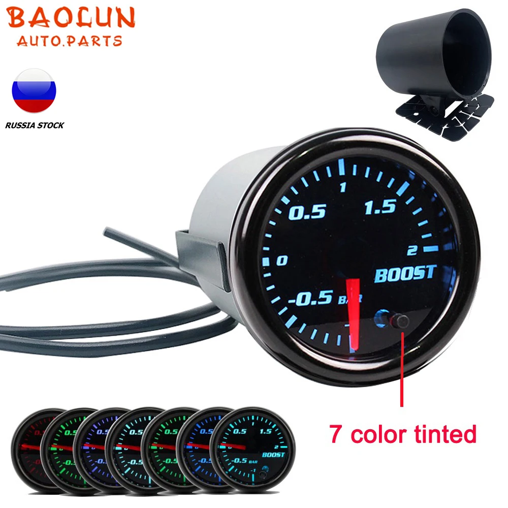 BAOLUN-2-52mm-Universal-Car-Turbo-Boost-Gauge-Pointer-LED-BAR-Pressure ...