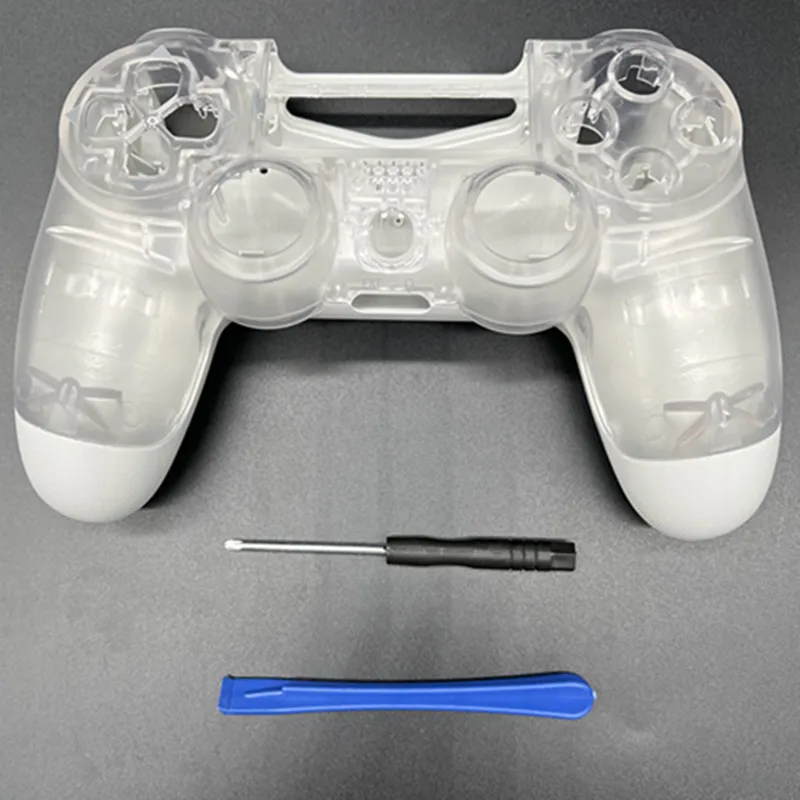 Transparent-Clear-Front-Back-Hard-Plastic-Controller-Housing-Shell-Case ...