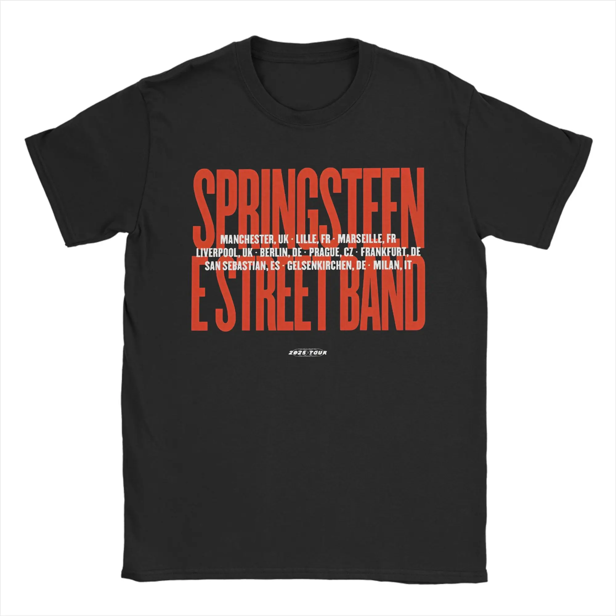 Bruce Springsteen Tour 2025 Men's T Shirts Crazy Tee Shirt Short Sleeve ...
