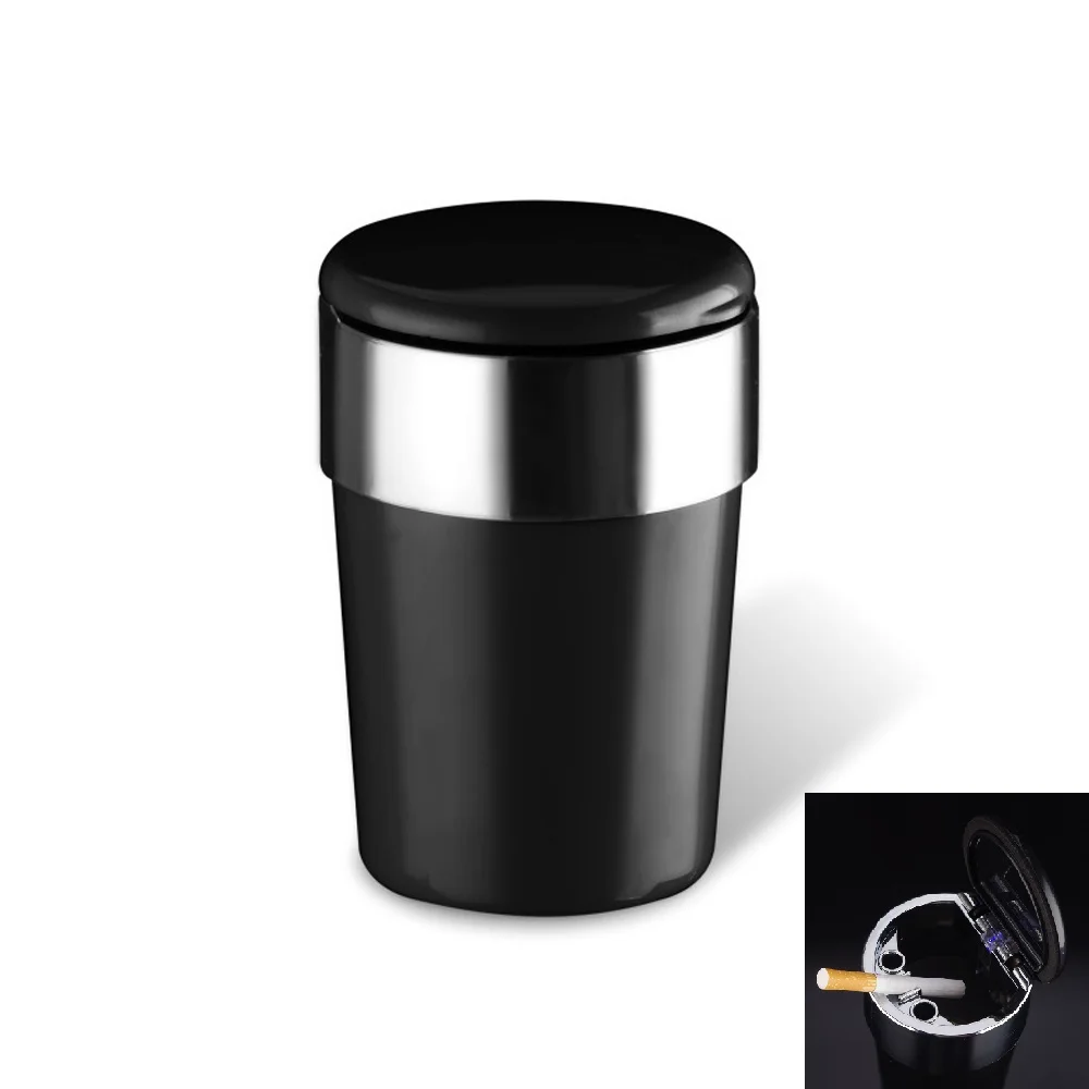 Car-Ashtray-With-LED-Light-Airtight-Lid-Multifunctional-Vehicle-Cup ...