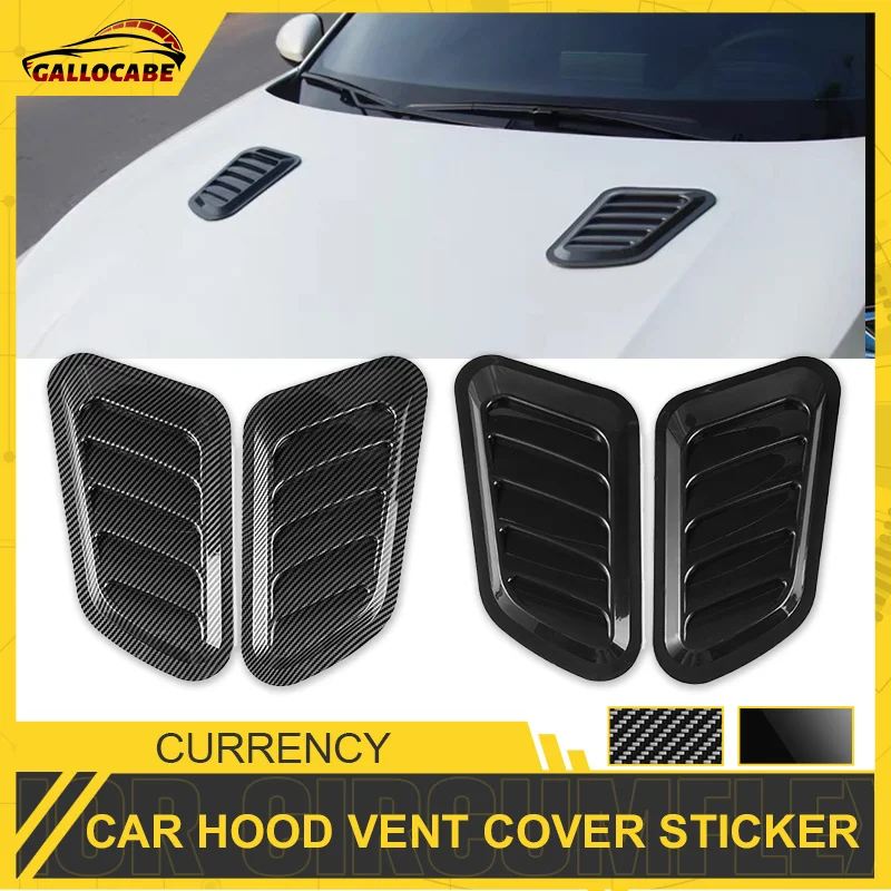 New-Universal-Car-Hood-Air-Outlet-Trim-Panel-Decoration-Sticker-Bright ...