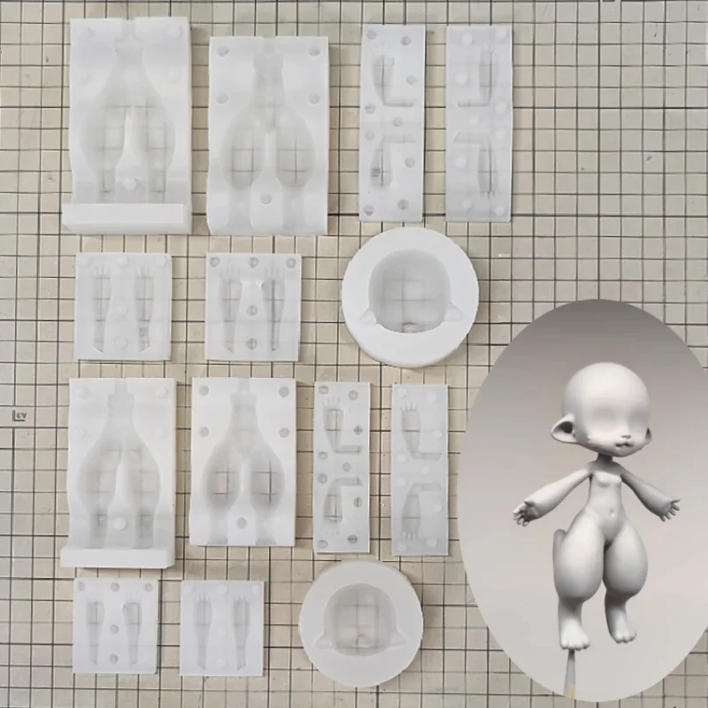 Ultra-Light-Clay-Cat-Shape-Animal-Body-Silicone-Mold-DIY-Handwork ...