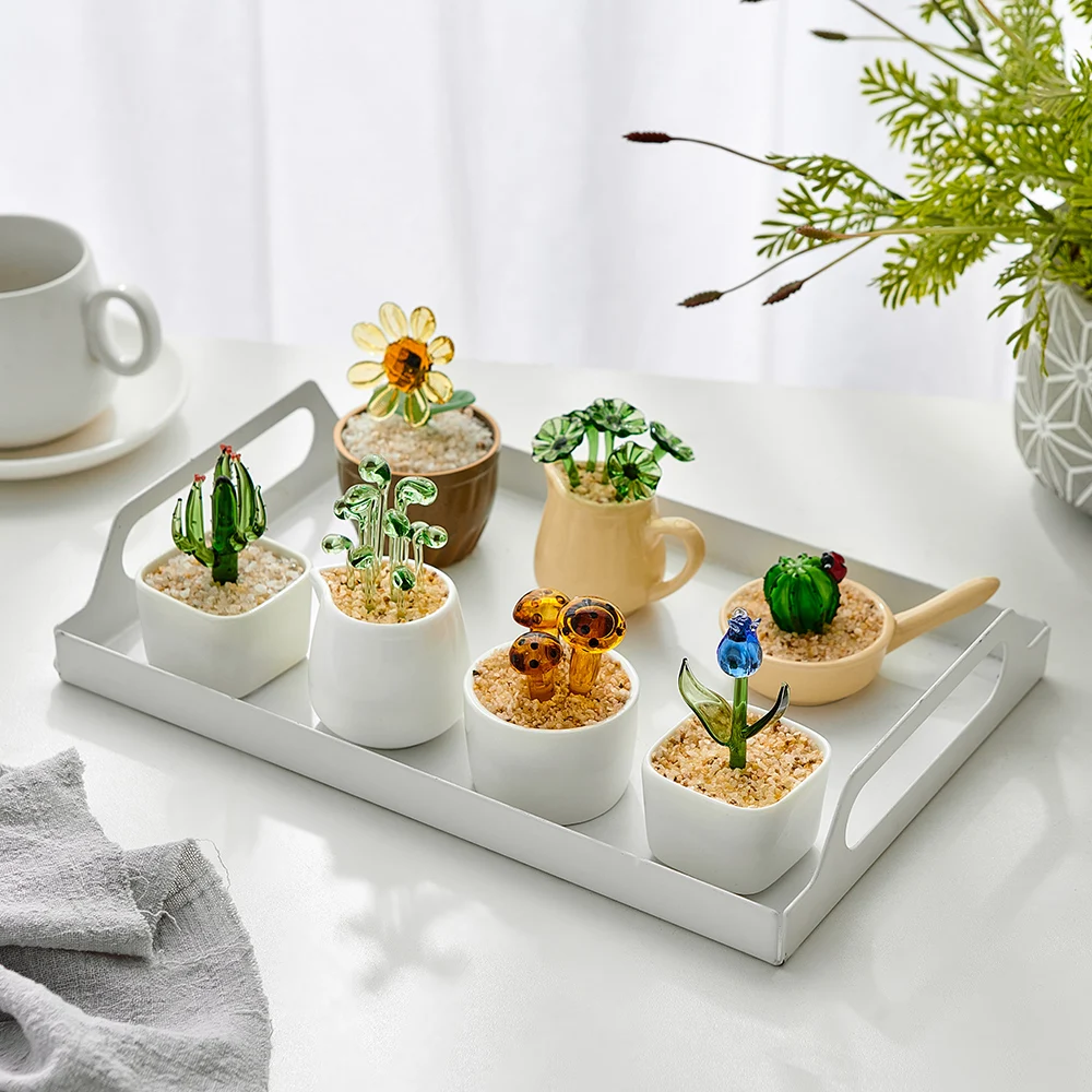 Modern-Creative-Miniature-Glass-Flower-Pot-Sunflower-Vase-Simulation ...