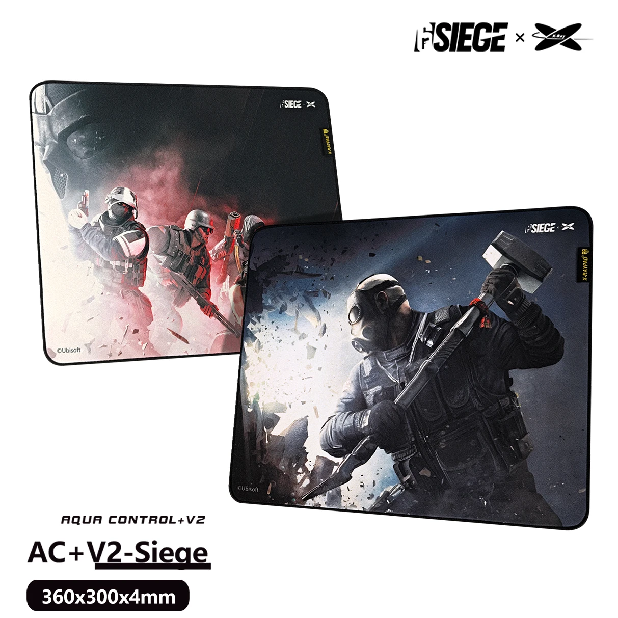 360x300x4mm-R6-SIEGE-x-X-raypad-Aqua-Control-Plus-V2-Gaming-Mouse-Pads ...