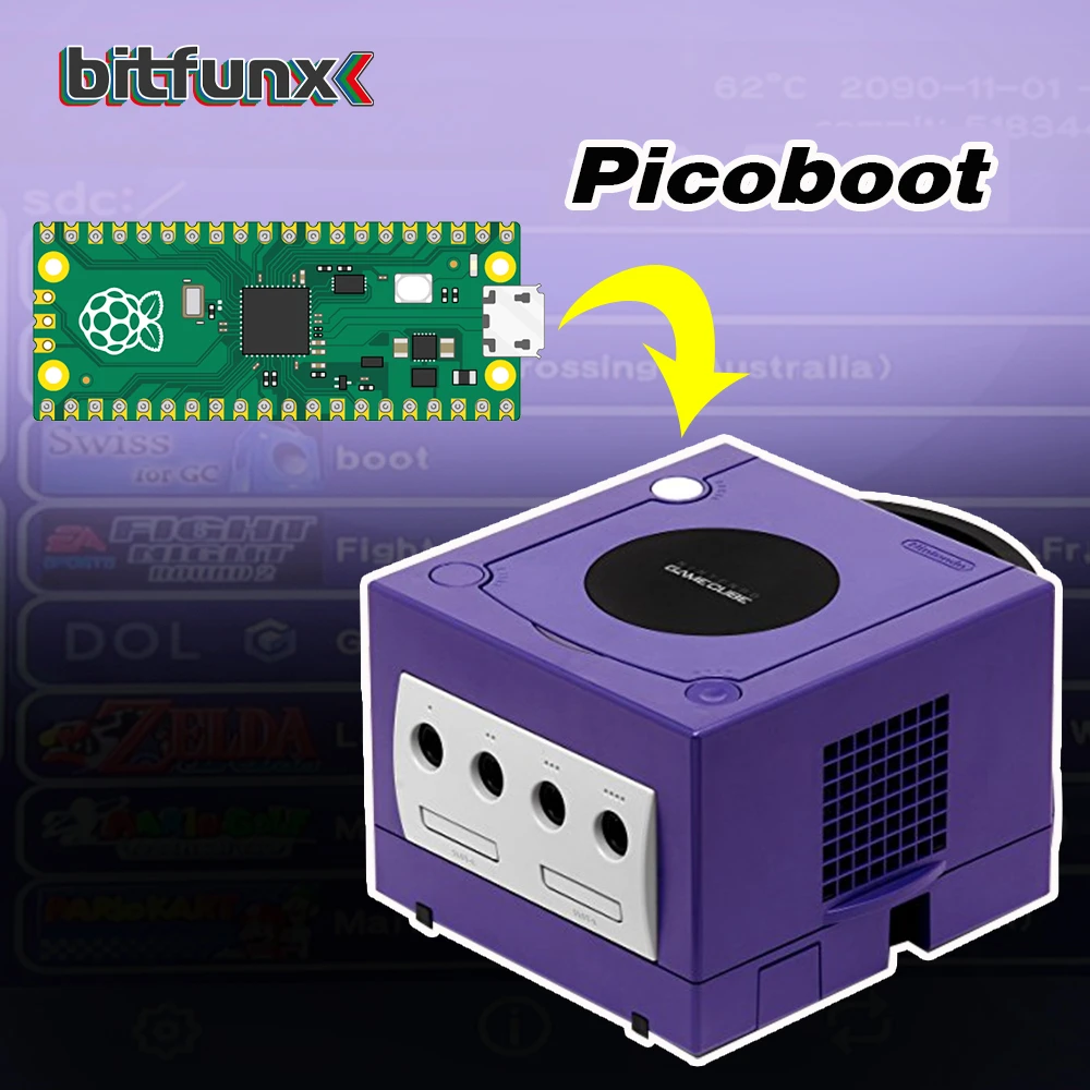 Adaptador de tarjeta SD para Gamecube SD2SP2 + Raspberry Pi Pico Board Picoboot IPL Modchip de ...