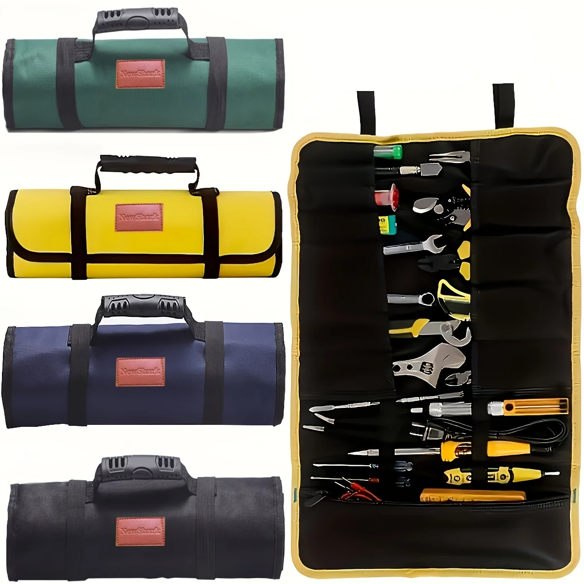 Canvas-Roll-Up-Tool-Bag-Multi-Purpose-Tool-Pouch-with-Zipped ...