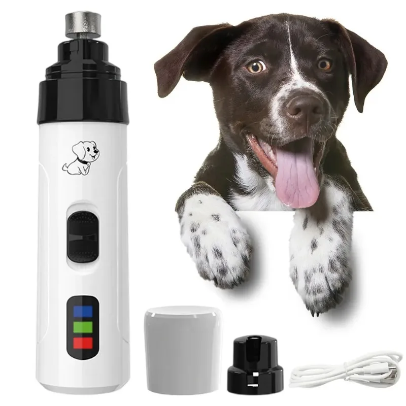 Rechargeable Pet Nail Grinder for Dogs Cats Painless Electric Clipper ...