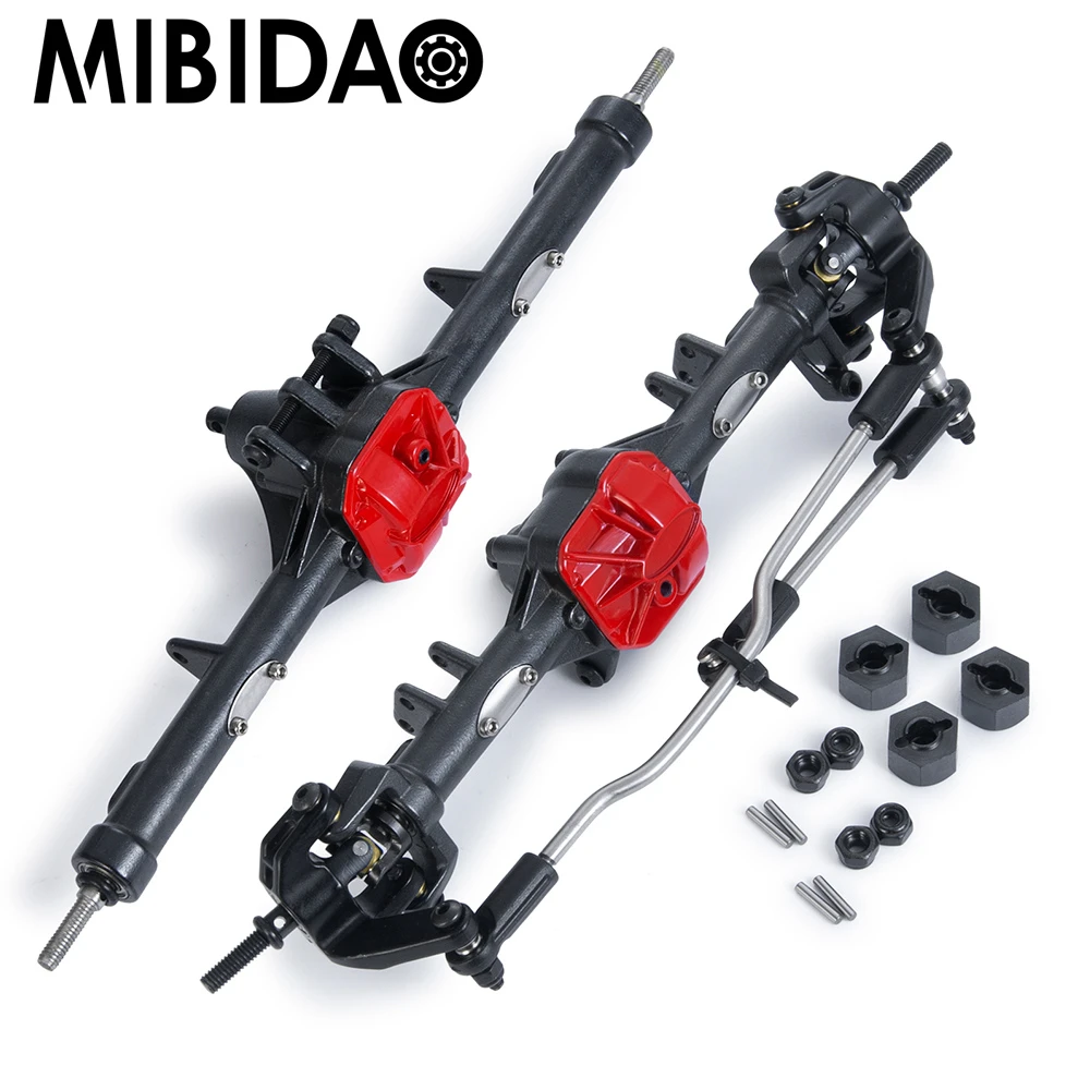 MIBIDAO Complete Metal Front / Rear Portal Axle for Axial SCX10 II ...