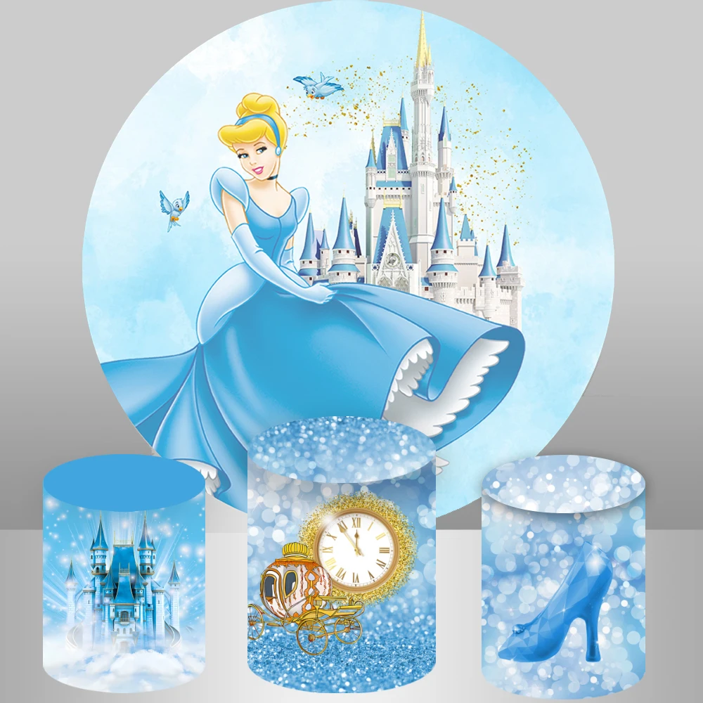 Cinderella-Princess-Girls-Birthday-Round-Backdrops-Cover-Baby-Shower ...