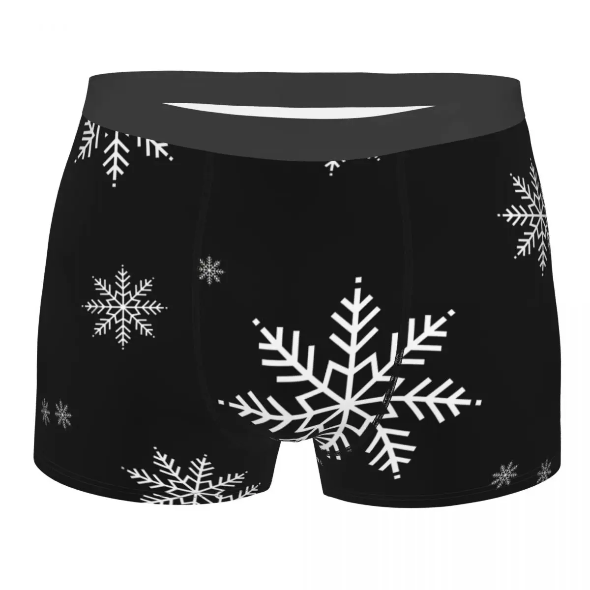 Snowflakes-Black-Christmas-Underpants-Cotton-Panties-Male-Underwear ...