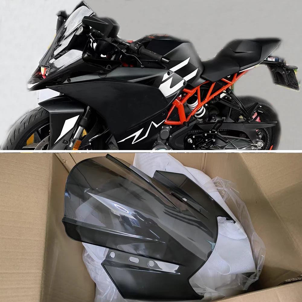 For-RC-390-Windscreen-Moto-Accessories-Touring-Windshield-Wind ...