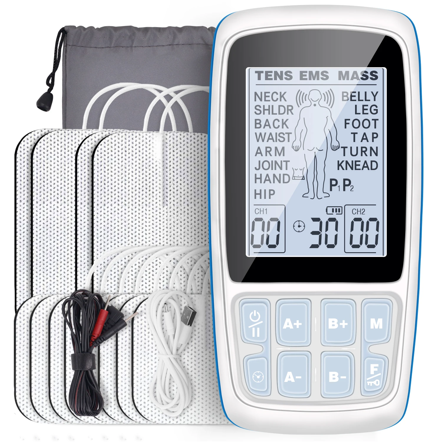 TENS-EMS-Unit-Muscle-Stimulator-for-Pain-Relief-Therapy-Dual-Channel ...