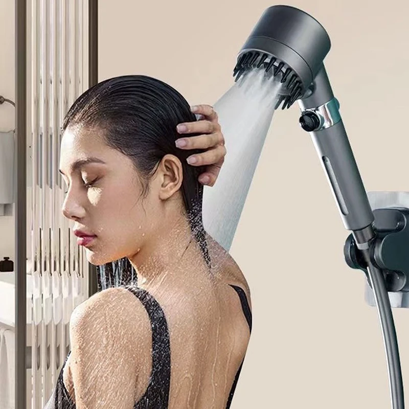 Handheld Massage Shower Head With Filter High Pressure 3 Modes