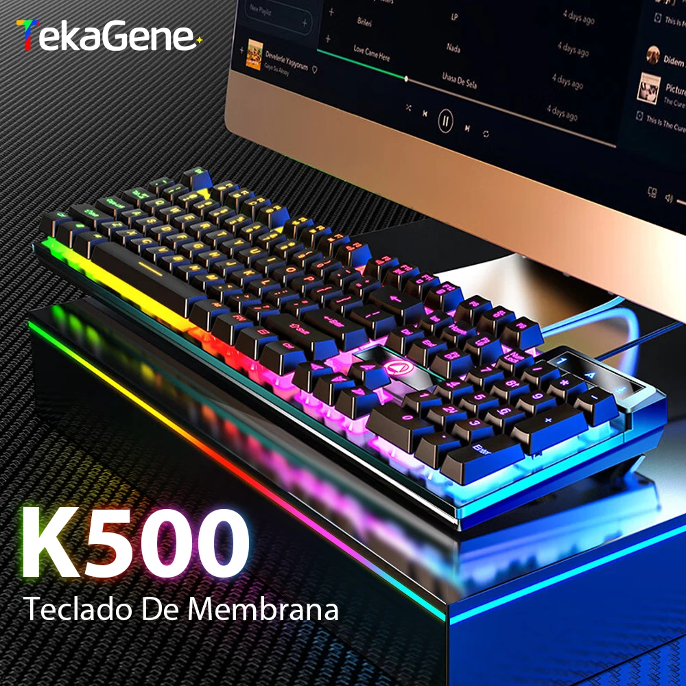 K500-Wired-Office-Gaming-Teclado-Membrana-Sensa-o-Mec-nica-Teclados-para-Windows-e-IOS ...