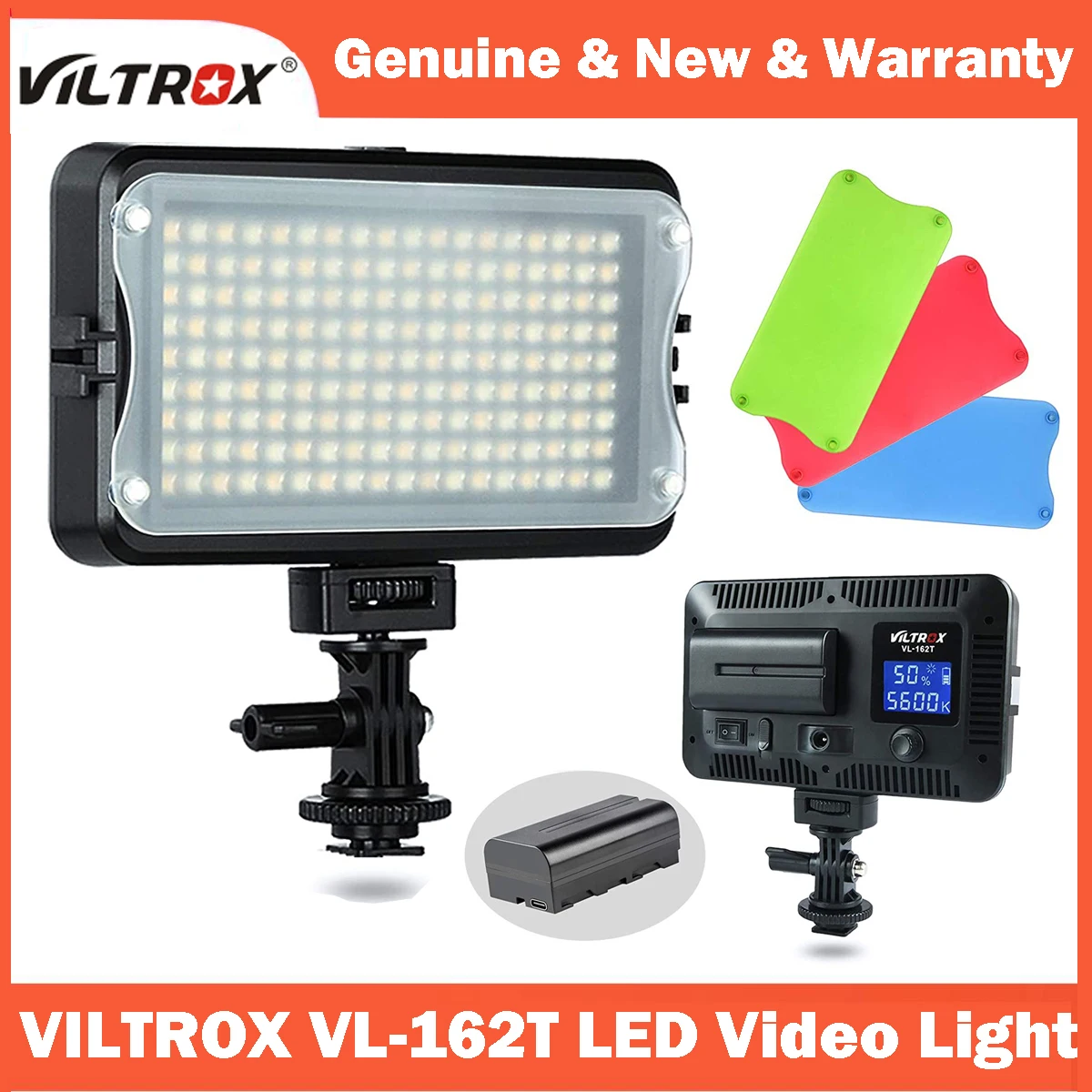 VILTROX-VL-162T-CRI95-LED-Video-Light-Portable-On-Camera-Photo-Light ...