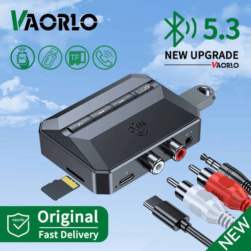 NFC-Bluetooth-5-3-Audio-Receiver-RCA-3-5mm-AUX-USB-Wireless-Adapter ...