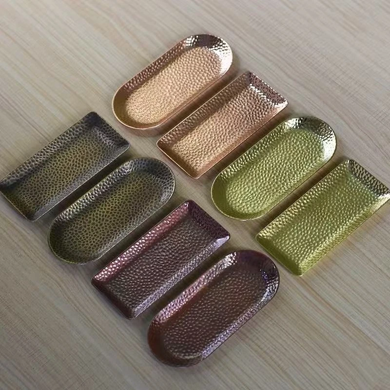Rectangle Shape Copper Fruit Tray,Retro Engraving Hammer Texture ...