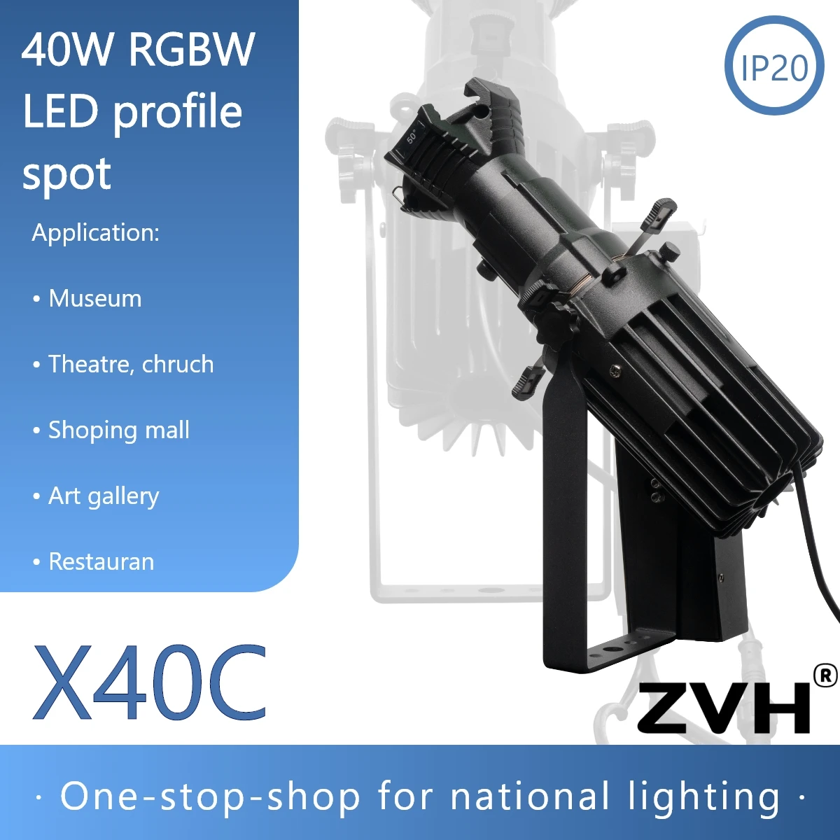 Theater-Stage-Focus-Spotlights-LED-Logo-Projector-DMX-Track-Lights-40W ...