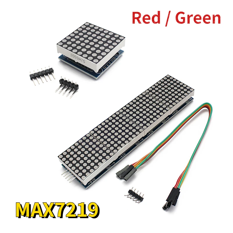 MAX7219-5V-Dot-Matrix-Module-8-8-Common-Cathode-Red-Green-4-in-One-LED ...