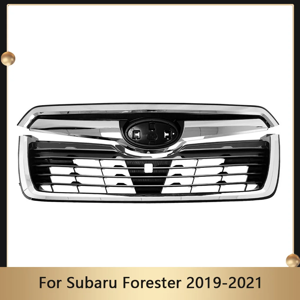 Gloss-Black-W-Chrome-Frame-Grille-For-Subaru-Forester-2019-2020-2021 ...