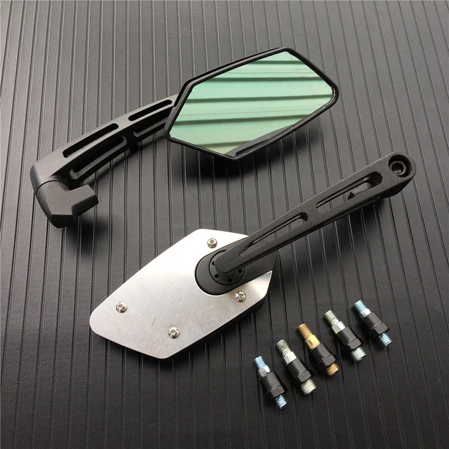 Black Carbon Blue Red Gold Silver Motorcycle Rearview Mirror Scooter E ...
