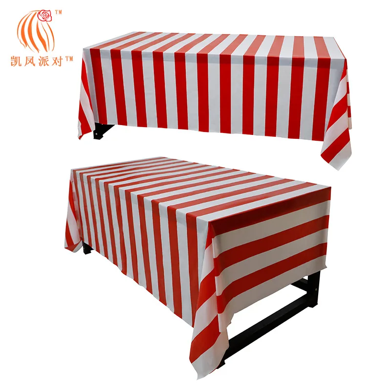 Mantel-de-fiesta-de-circo-cubierta-roja-y-blanca-tapetes-de-rayas ...