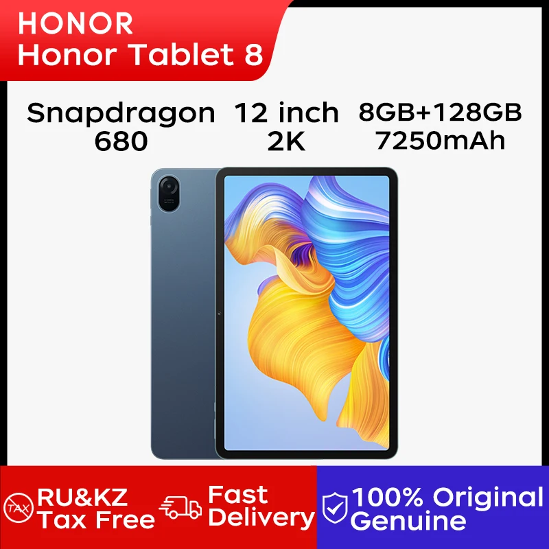 Honor Tablet 8 Snapdragon 680 CPU 12 Inch 2K Full Screen 6GB 128GB ...