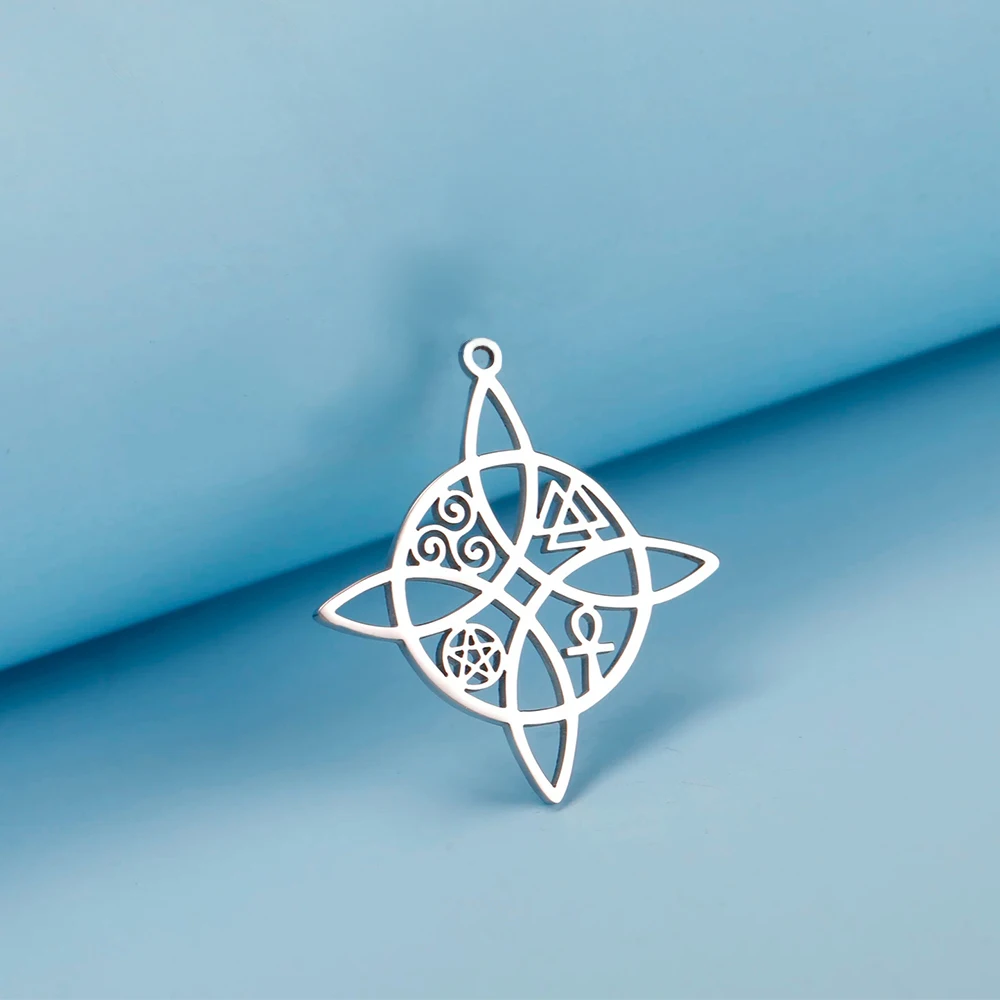 EUEAVAN 1pc Stainless Steel Witch Knot Pendant for Necklace Wiccan ...