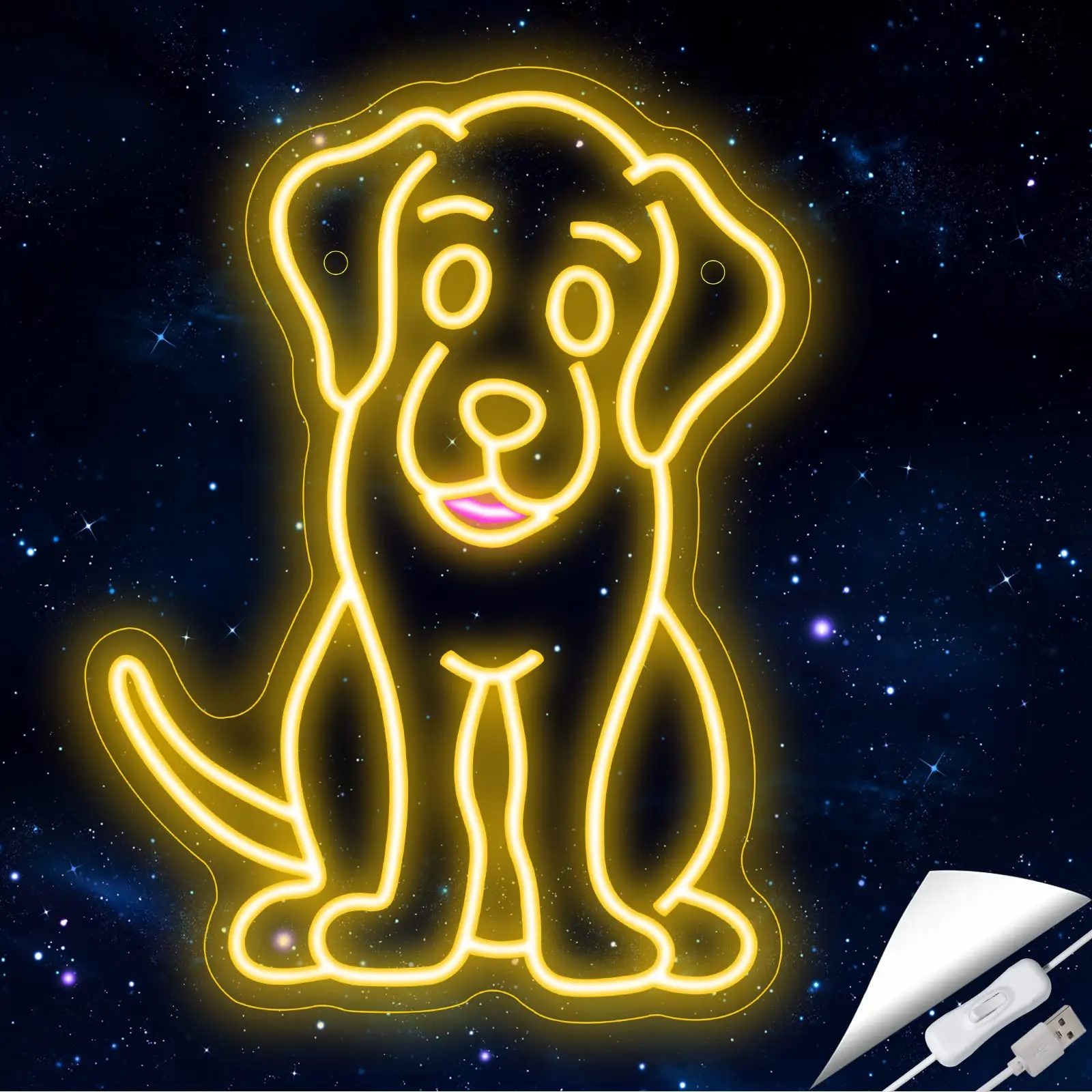 Dog Neon Sign for Wall Decor Puppy Party Decoration Dog Birthday Party ...