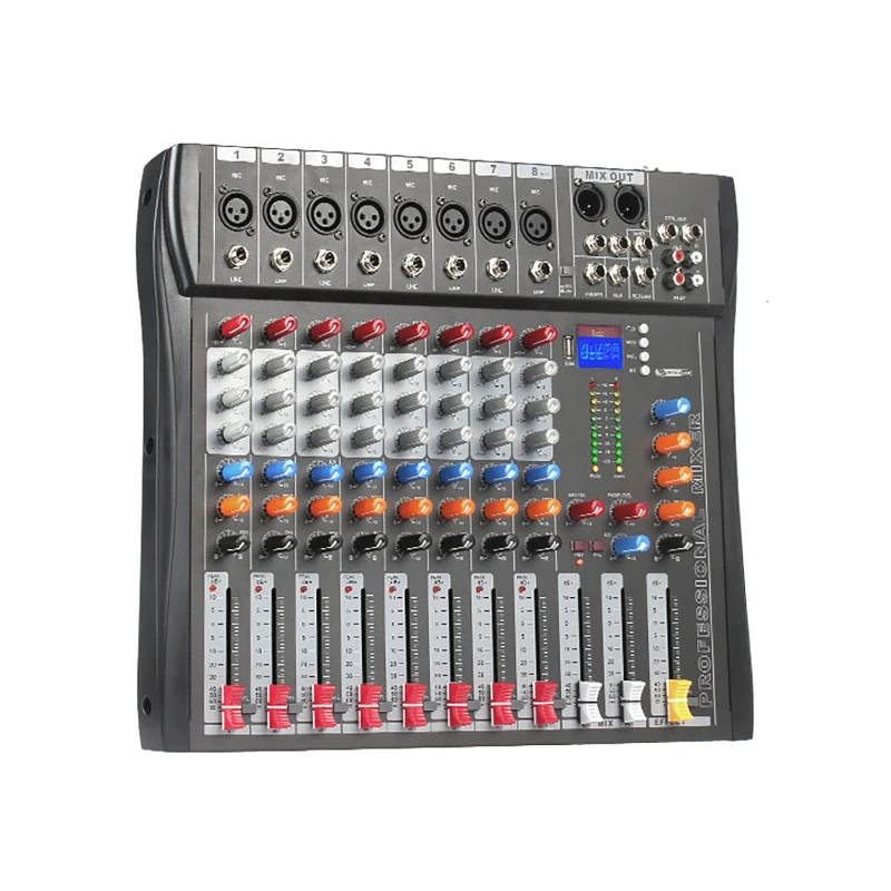 8-Channel-Audio-Mixer-Mixing-Console-bluetooth-Sound-Board-USB-Reverb ...