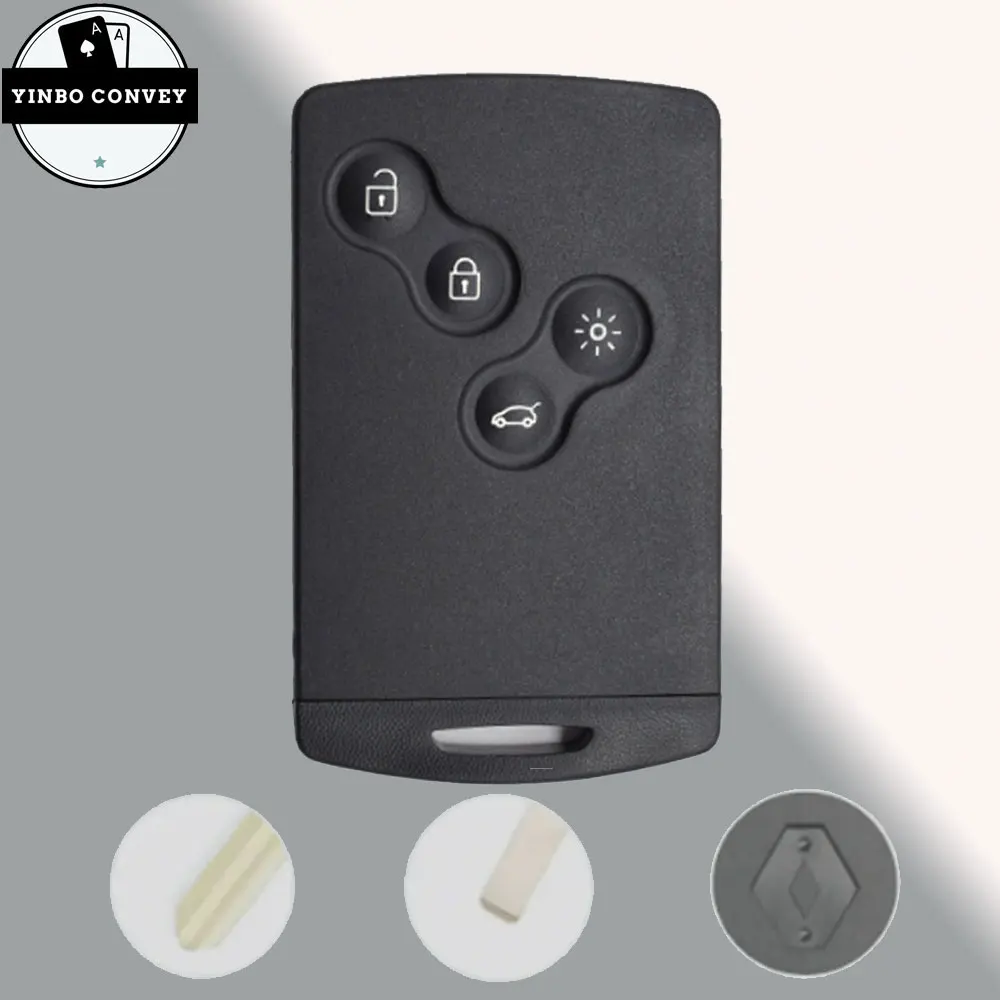 YINBO-4-Button-Smart-Card-Remote-Key-Shell-for-Renault-Megane-Laguna ...