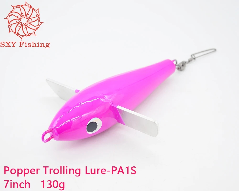 SXY-FISHING-Popper-Trolling-Lure-Wood-fish-Laser-film-bait-Big-gema ...