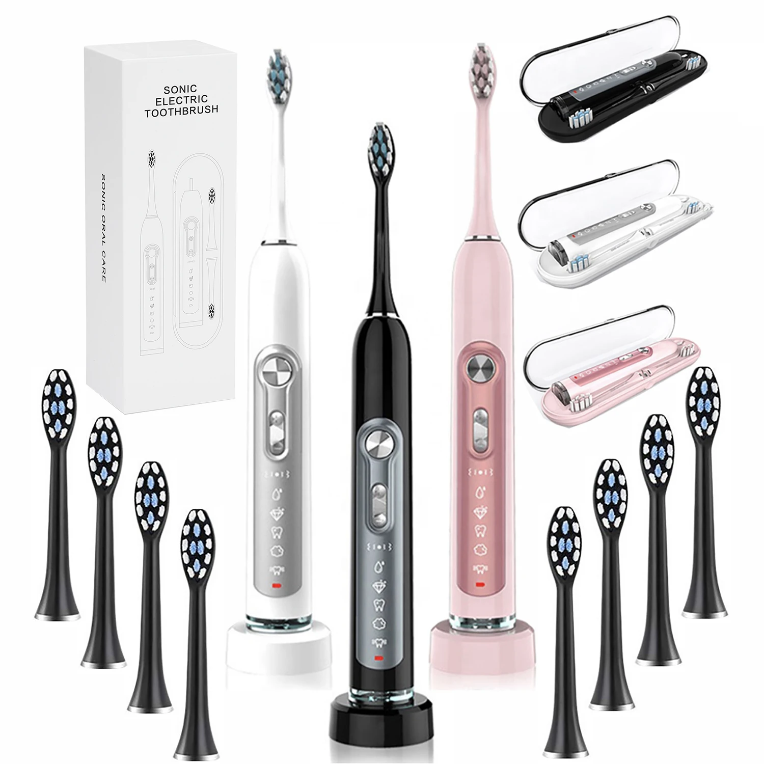 Sonic-Electric-Toothbrushes-for-Adults-Smart-Toothbrush-Waterproof-with ...