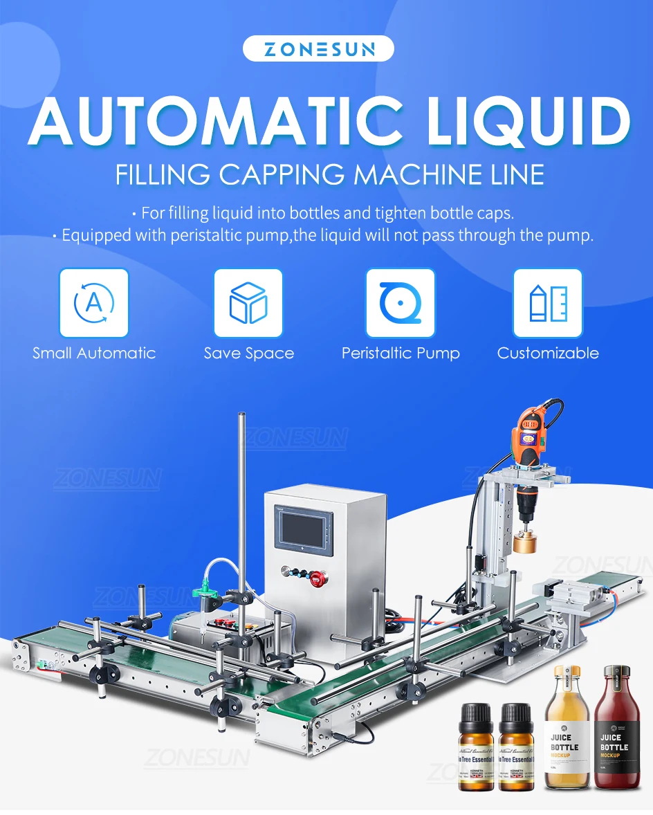 ZONESUN ZS-FAL90S Small Automatic Liquid Filling Capping Machine