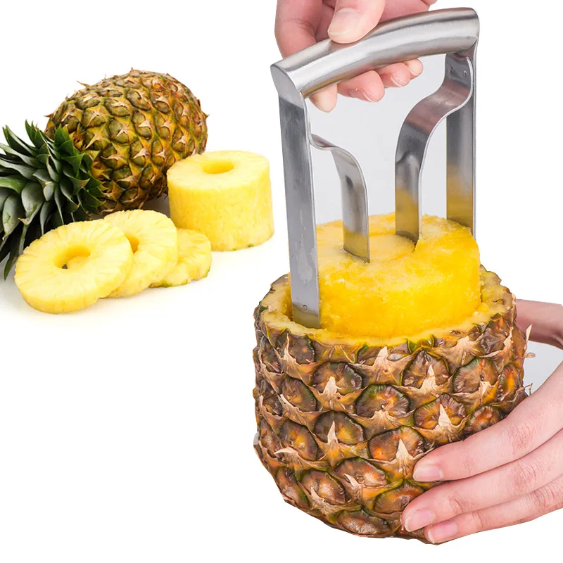 Pineapple Peeler Cutter Stainless Steel Ananas Meat Extractor Cut Corer ...